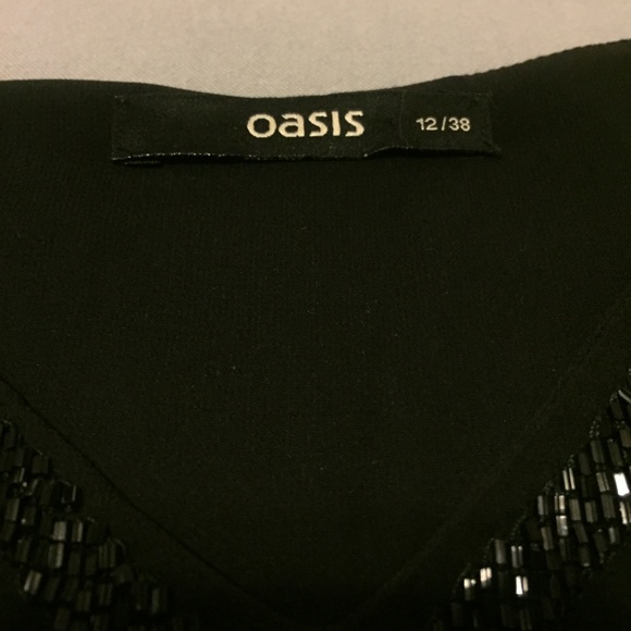 Oasis | Tops | Oasis Black Embellished Fringe Tanktop | Poshmark